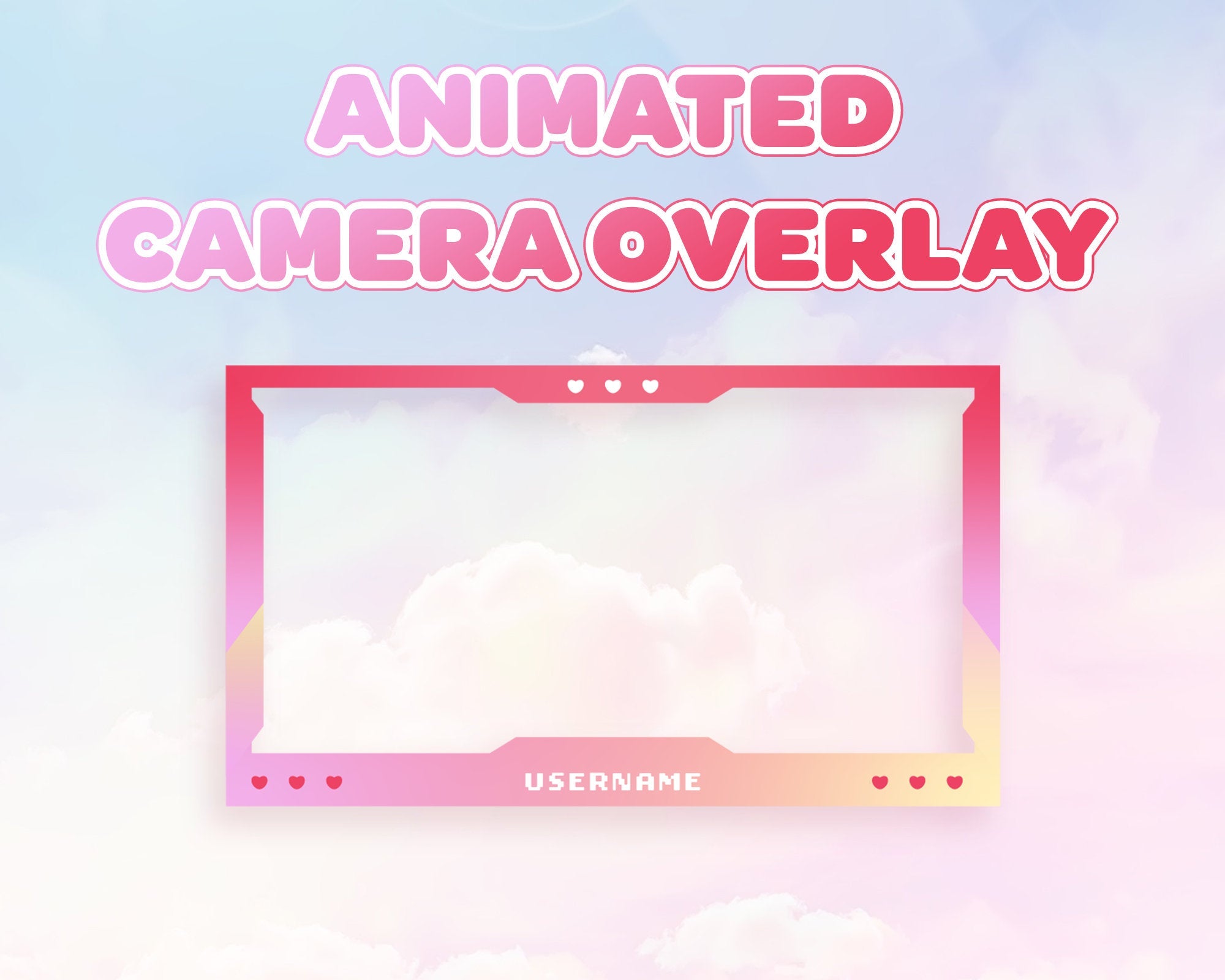 [Animated] Modern Pixel Camera Overlay – Whimsicolour Labs
